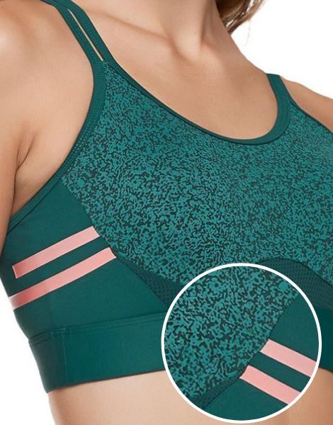 Wholesale Custom Athletic Double Stripe Bra From Gym Clothes