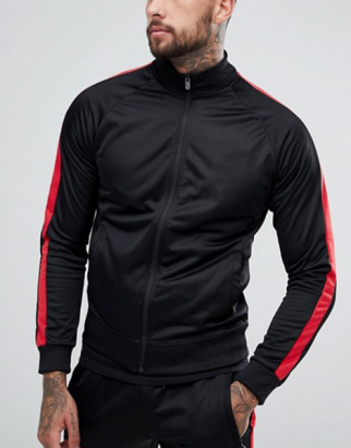 Wholesale Polyester Active Track Suit With Side Stripes From Gym Clothes